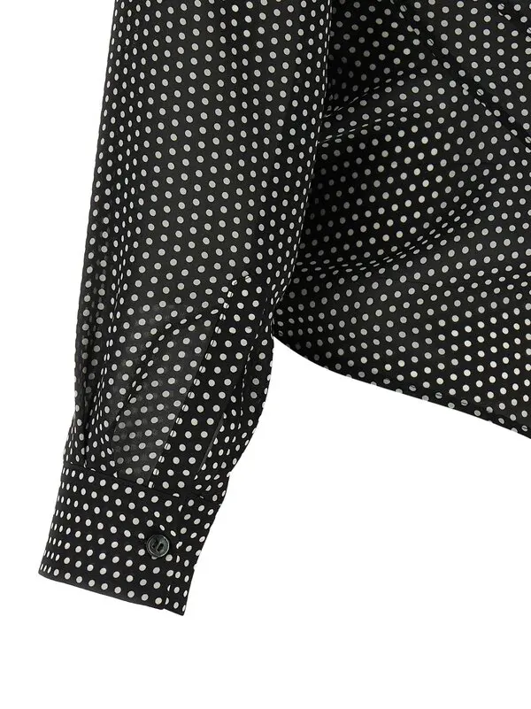 Junya Watanabe Polka Dot Silk-effect Shirt - Multicolor