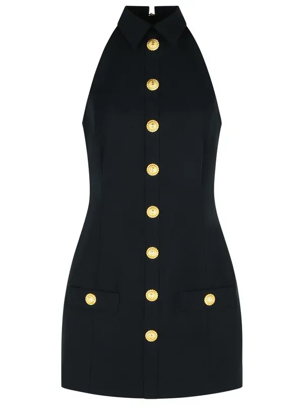 Balmain Virgin Wool Sleeveless Dress