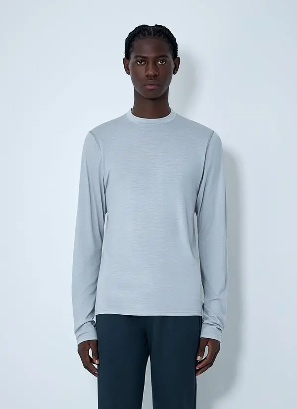 RIER Long Sleeve Crewneck Top - Gray