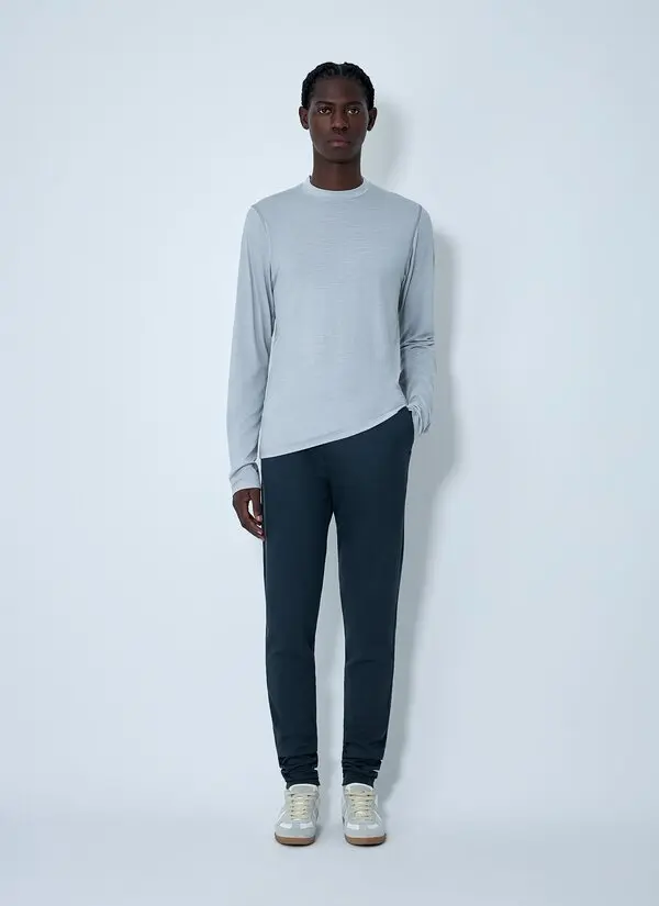 RIER Long Sleeve Crewneck Top - Gray