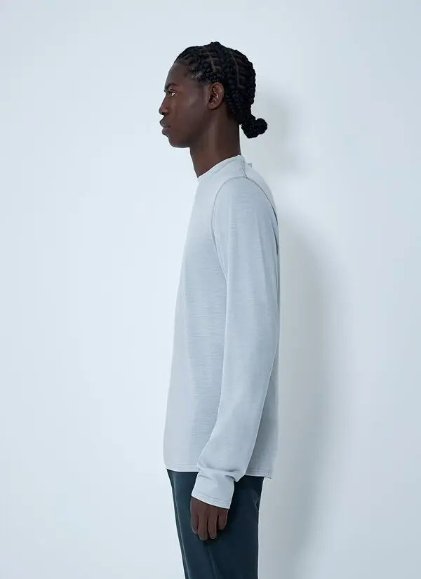 RIER Long Sleeve Crewneck Top - Gray