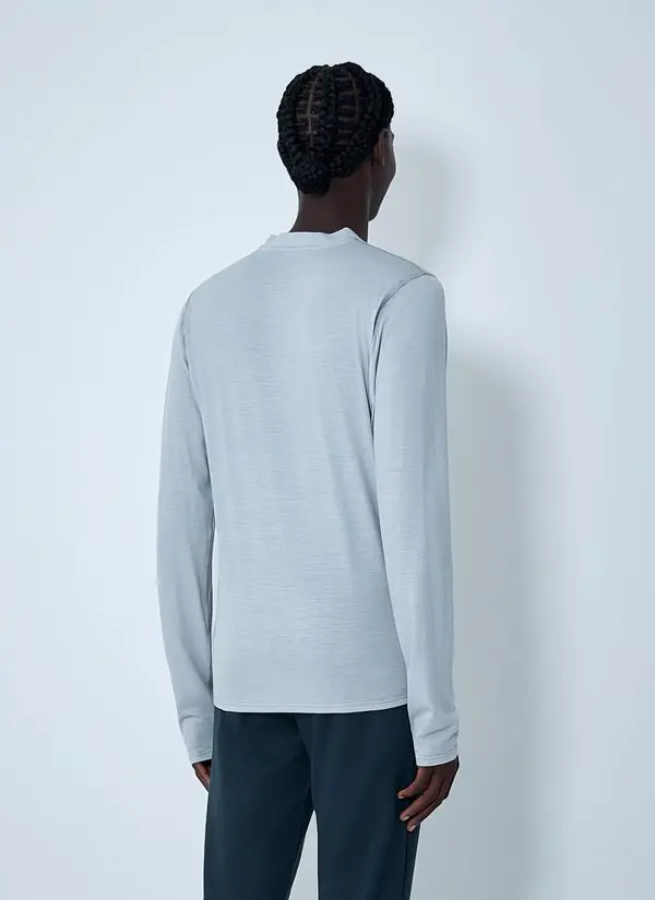 RIER Long Sleeve Crewneck Top - Gray