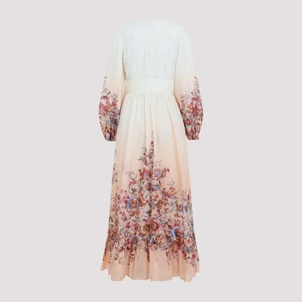 Zimmermann Awaken Plunge Maxi Dress With Floral Print - Multicolor
