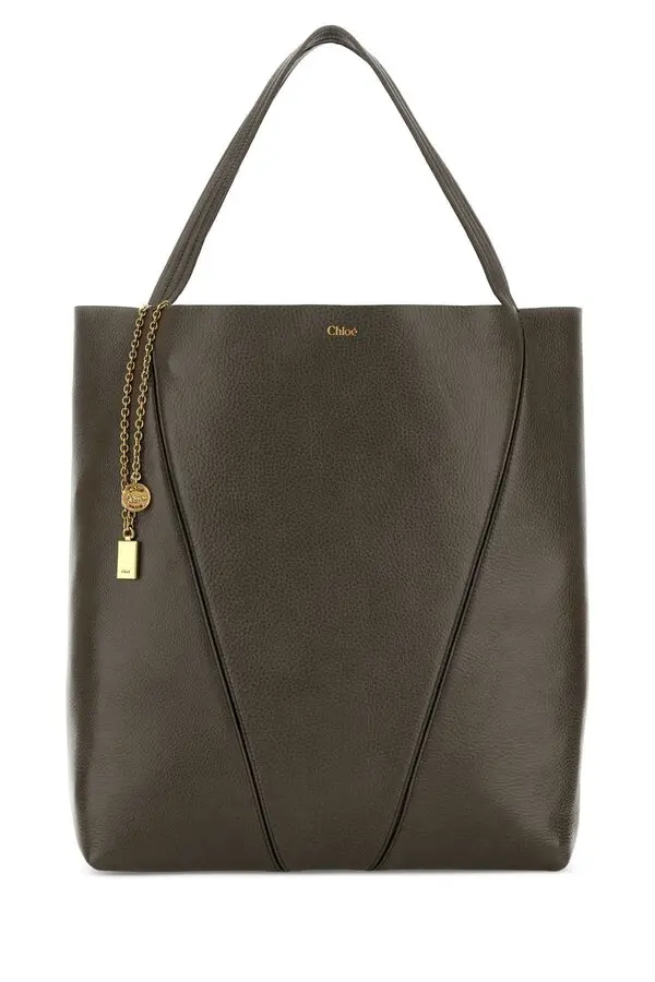 Chloé Large Spin Shopping Bag - Gray