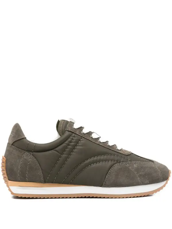 TOTEME Green Quilted Lace-up Sport Sneakers - Multicolor