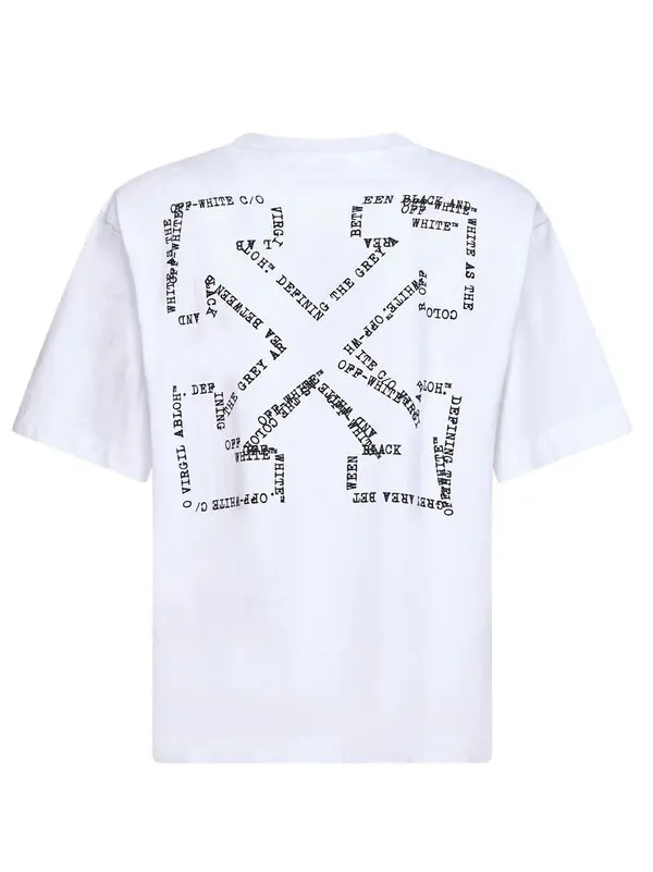 Off-White White Cotton Jersey Type Arrow Skate T-shirt - Multicolor