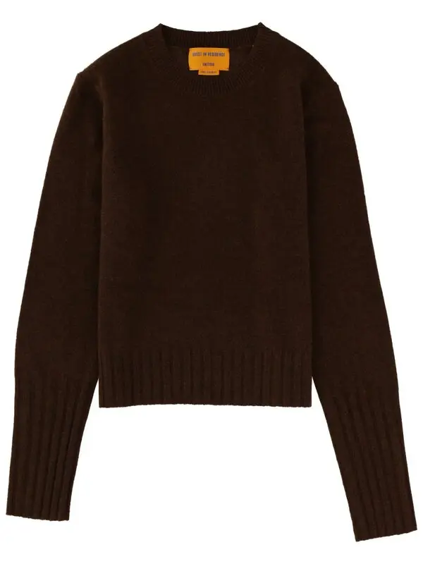 Guest In Residence Shrunken Crew Jersey - Brown