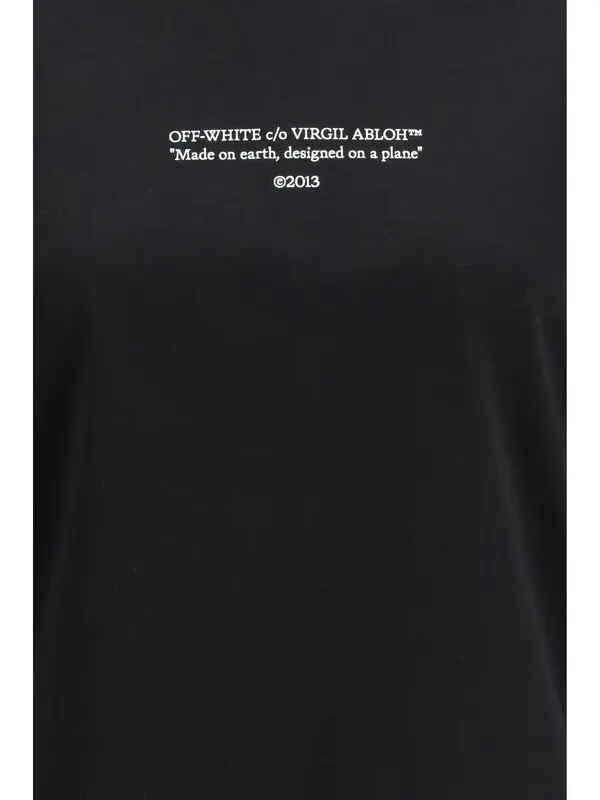 Off-White Made On Earth, Designed On A Plane" T-shirt - Black