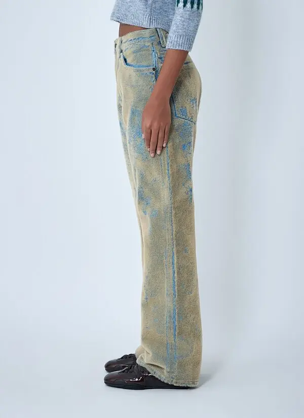 Acne Studios Flocked Denim Jeans - Blue