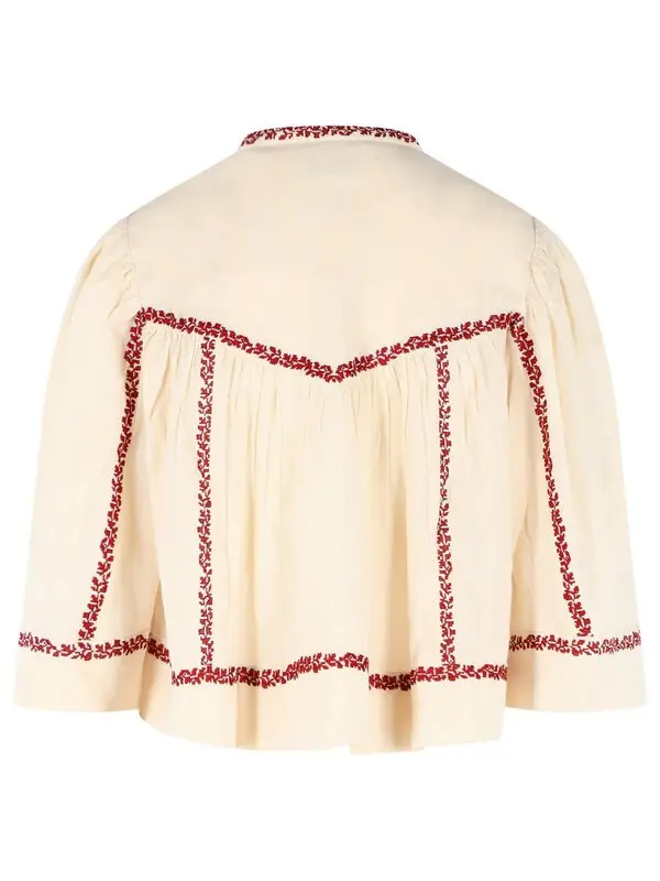 Isabel Marant Étoile Juline Embroidered Blouse - Cream