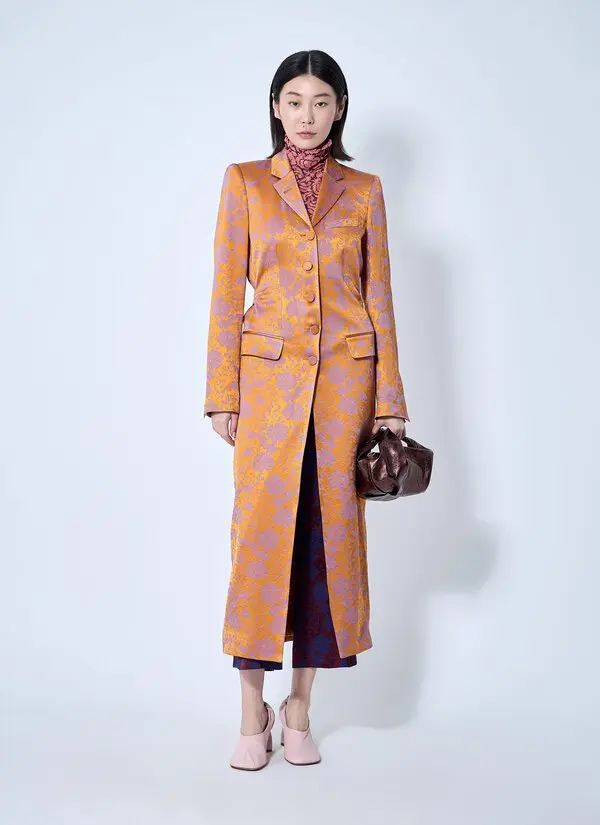 Dries Van Noten Floral Embroidered Tailored Coat
