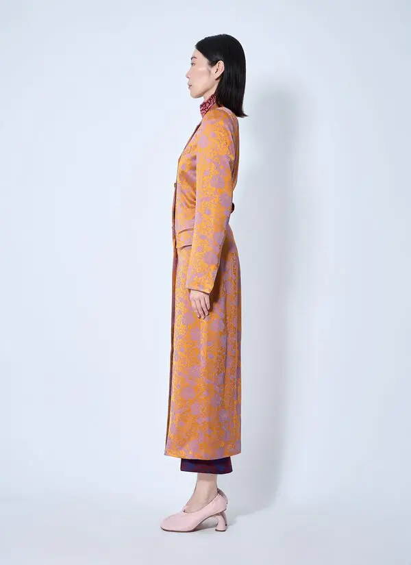 Dries Van Noten Floral Embroidered Tailored Coat