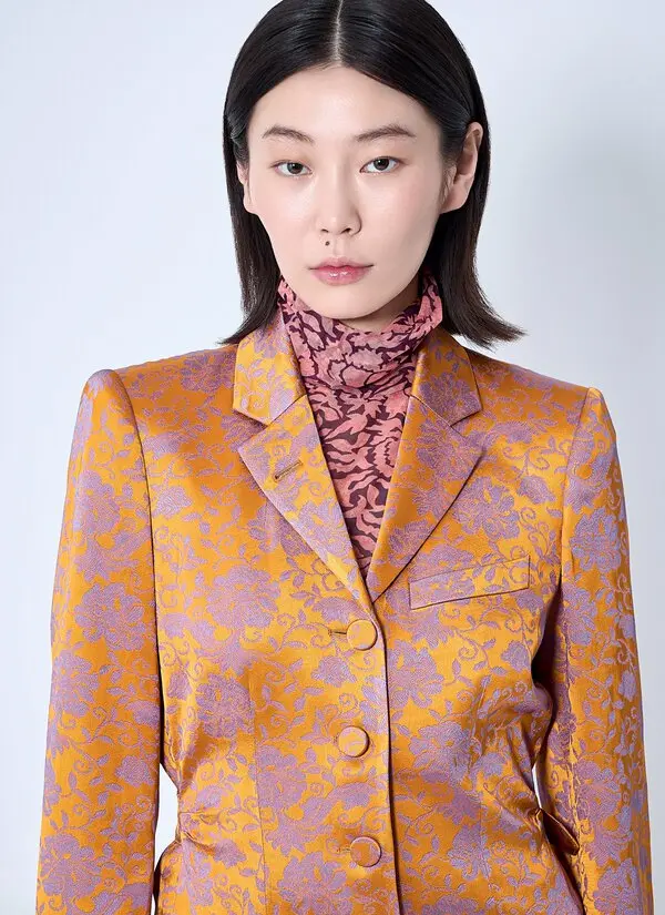 Dries Van Noten Floral Embroidered Tailored Coat