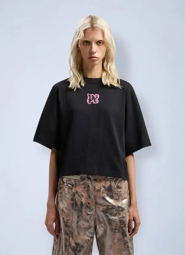 Palm Angels Classic Logo Cropped T-shirt