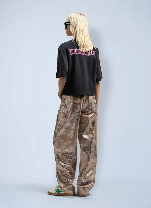 Palm Angels Classic Logo Cropped T-shirt