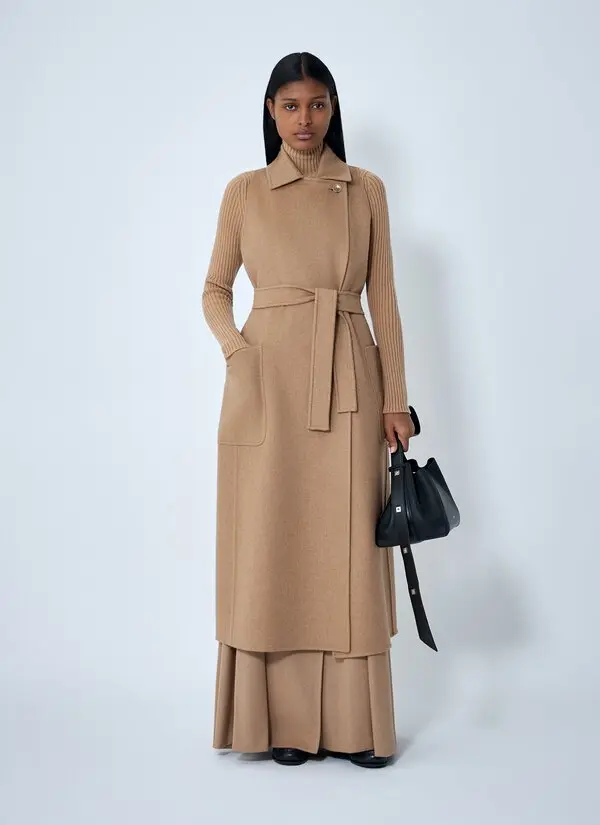 Max Mara Tailored Maxi Wool Blend Waistcoat - Multicolor