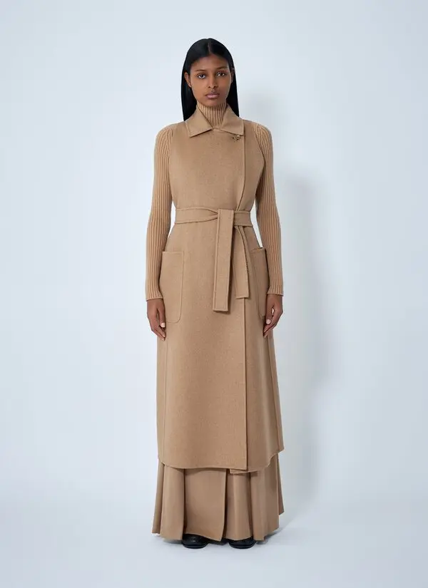 Max Mara Tailored Maxi Wool Blend Waistcoat - Multicolor
