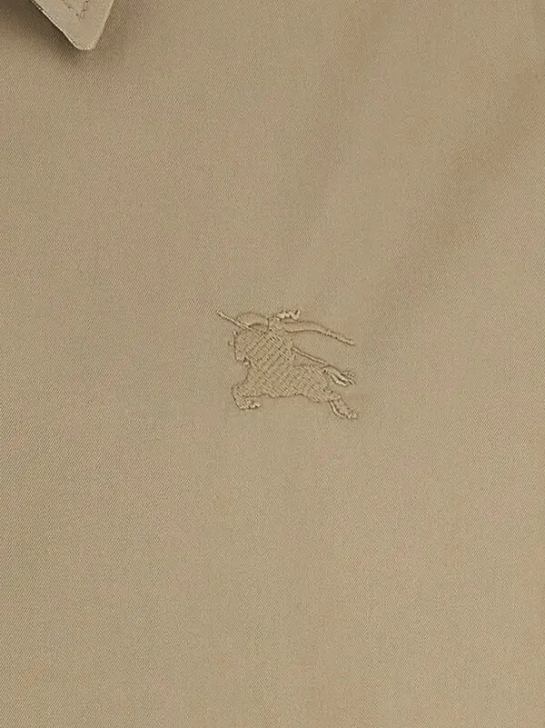 Burberry Waterproof Gabardine Jacket With Embroidered Equestrian Knight Design