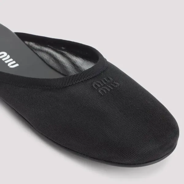 Miu Miu Embroidered Logo Slip-on Shoes