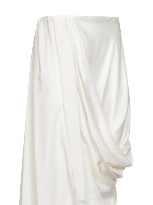 MAISON MARGIELA Asymmetric Draped Cupro Midi Skirt