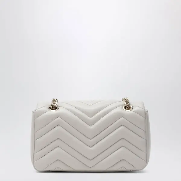 Gucci Small White Gg Marmont Shoulder Bag - Gray