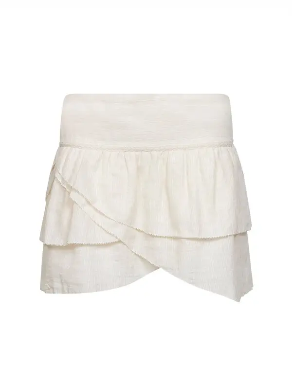 Isabel Marant Étoile Ecru Gauze Dejha Mini Skirt - Multicolor
