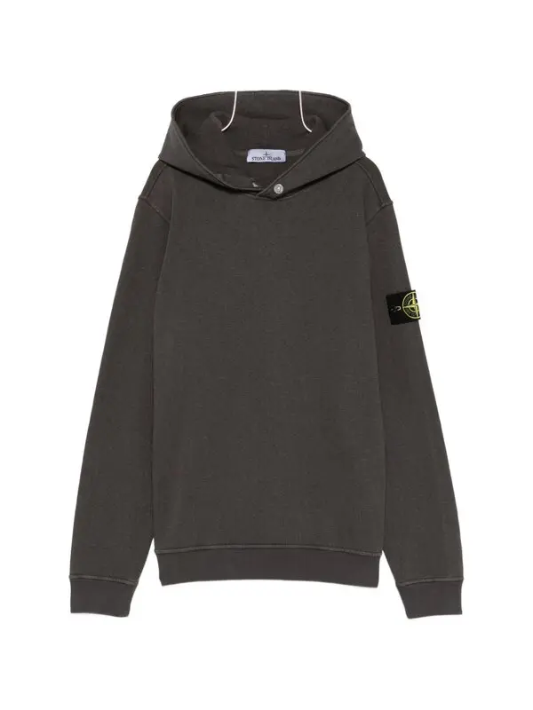 Stone Island Logo Cotton Hoodie - Multicolor