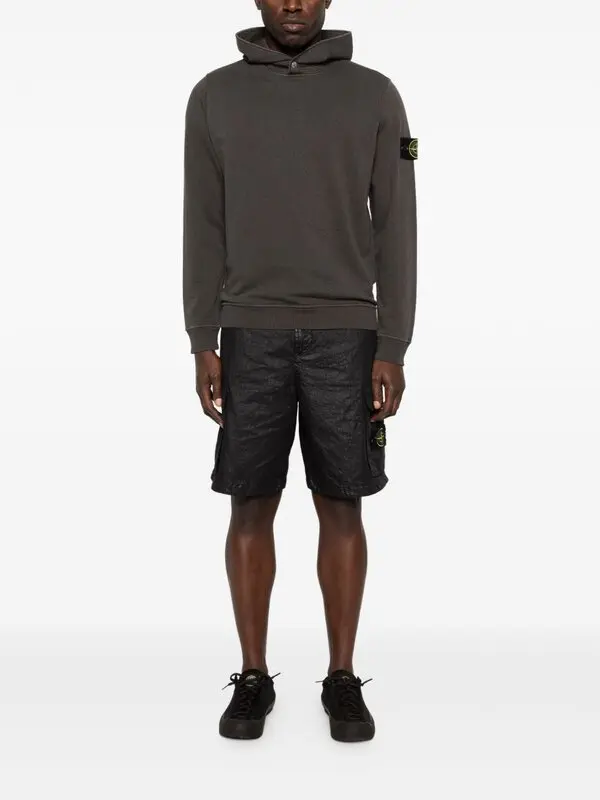 Stone Island Logo Cotton Hoodie - Multicolor