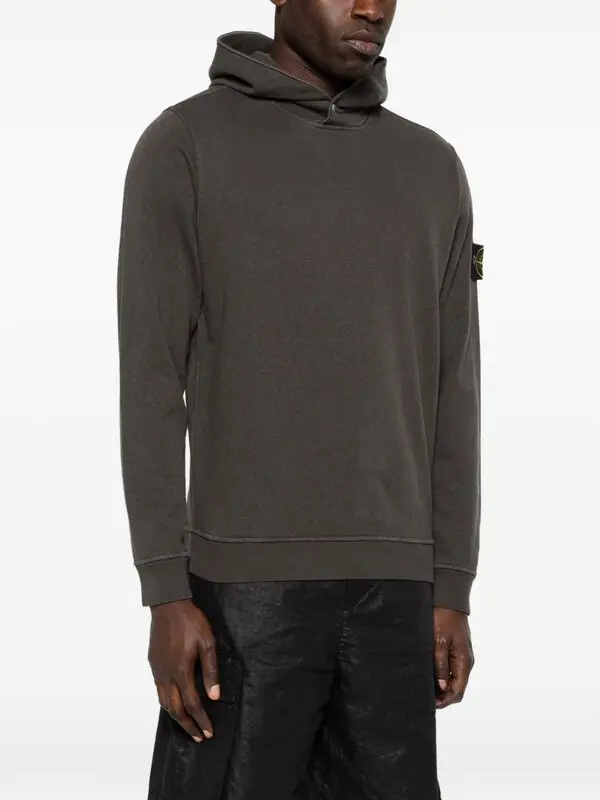 Stone Island Logo Cotton Hoodie - Multicolor