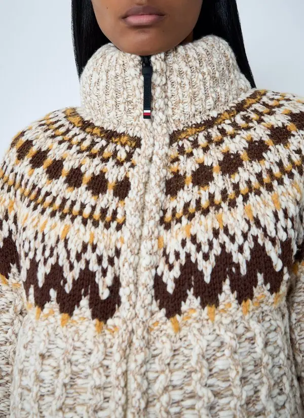 Moncler Chunky Knit Zip-up Cardigan