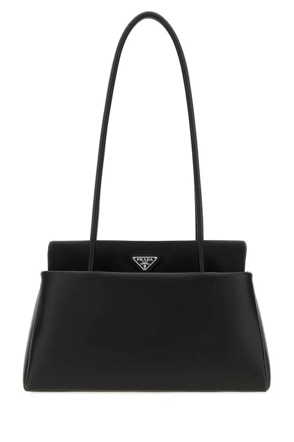 Prada Leather Medium Shoulder Bag - Black