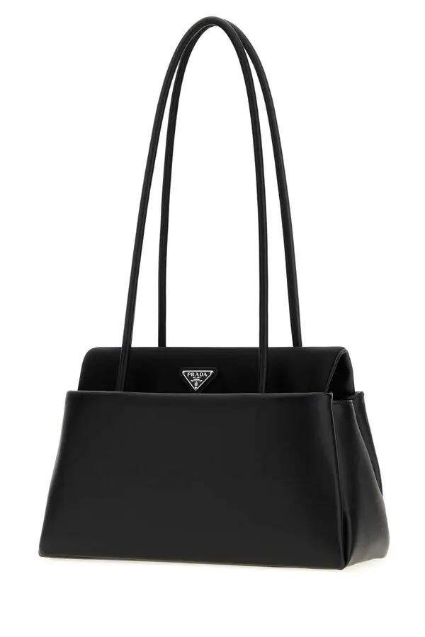 Prada Leather Medium Shoulder Bag - Black