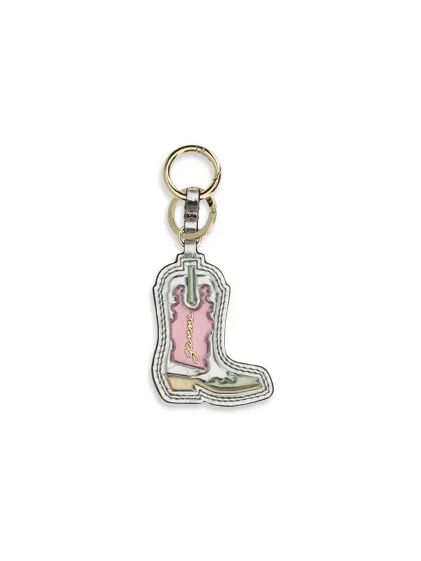 GANNI Western Boot Keyring - Silver