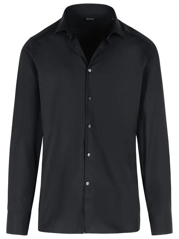 Zegna Trofeo' Cotton Shirt - Black