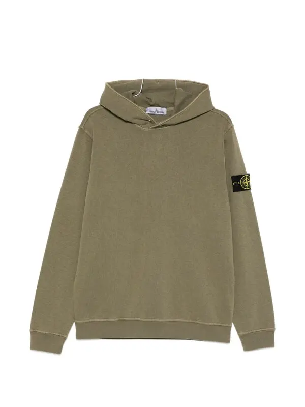 Stone Island Logo Cotton Hoodie - Multicolor