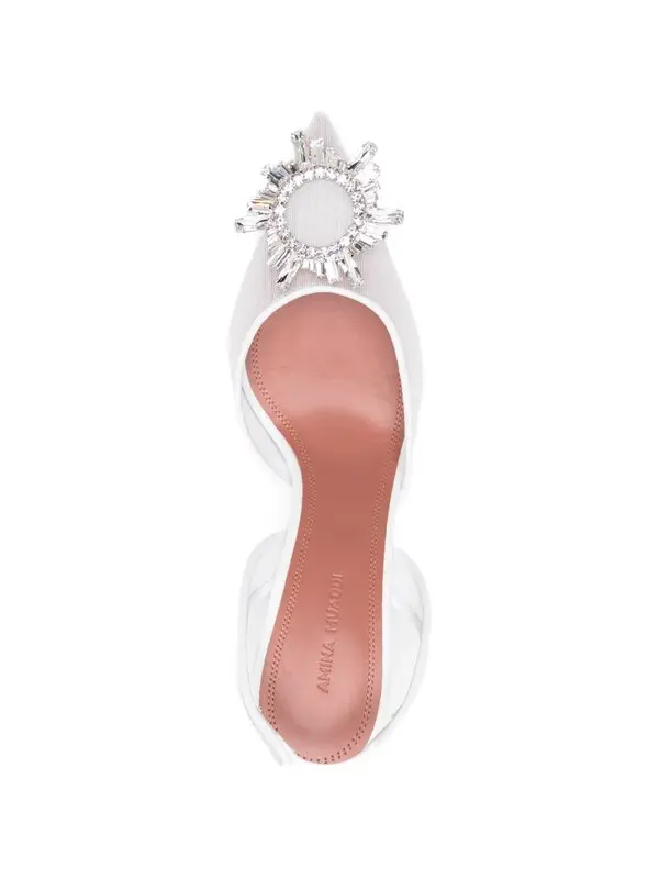 Amina Muaddi Begum Embellished Slingback Pumps - Multicolor