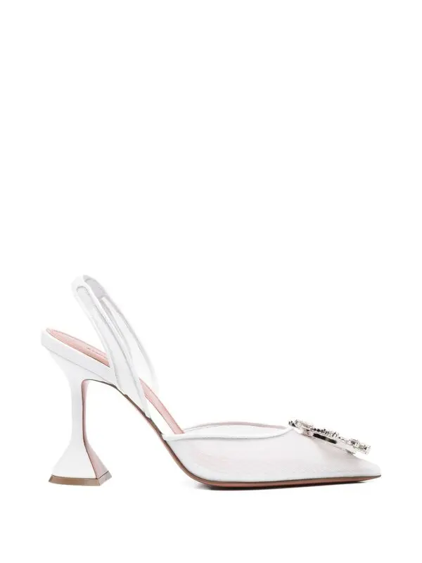 Amina Muaddi Begum Embellished Slingback Pumps - Multicolor