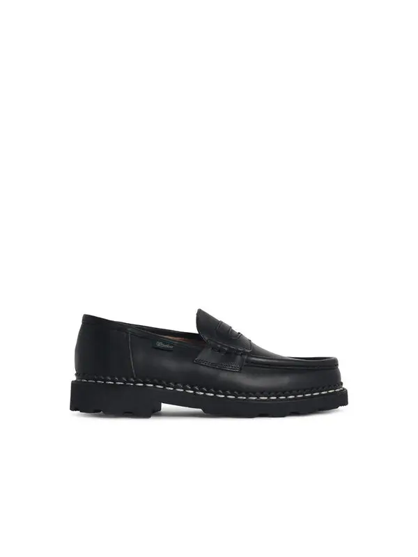 Paraboot Reims Smooth Leather Loafers - Black