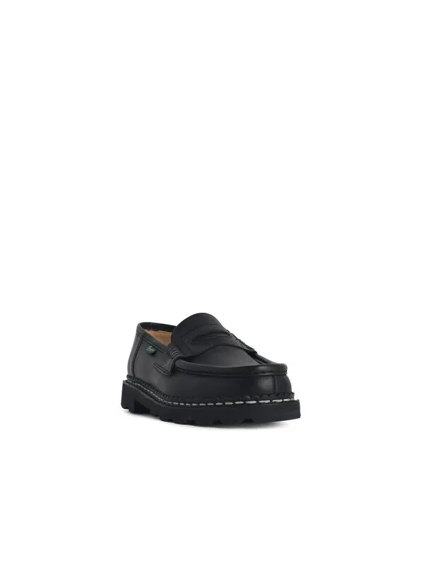 Paraboot Reims Smooth Leather Loafers - Black