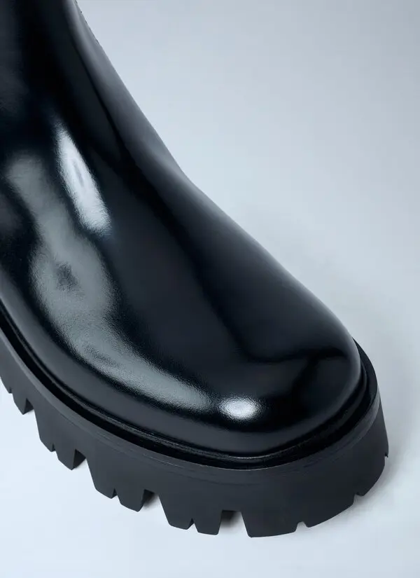Prada Logo Plaque Chelsea Boots