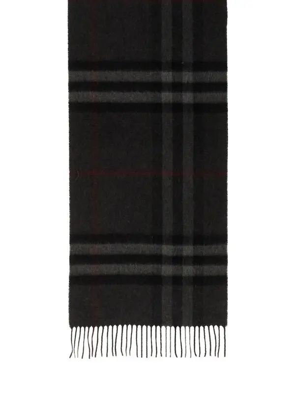 Burberry Cashmere Check Scarf - Black