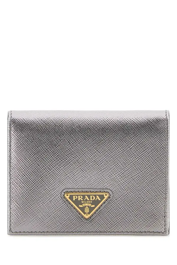 Prada Leather Wallet - Silver