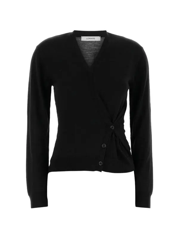 LEMAIRE V-neck Long Sleeve Wrap Jumper