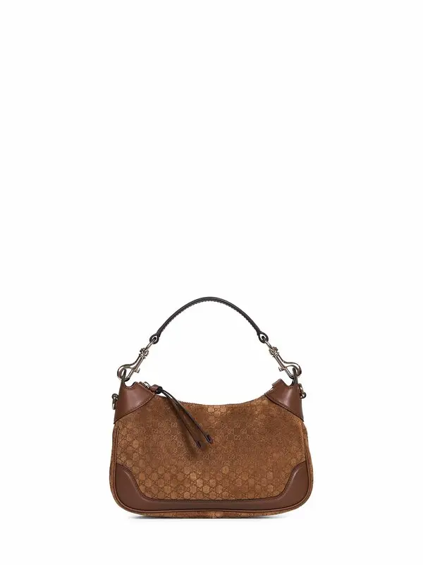 Gucci Suede Gg Monogram Small Handbag - Multicolor