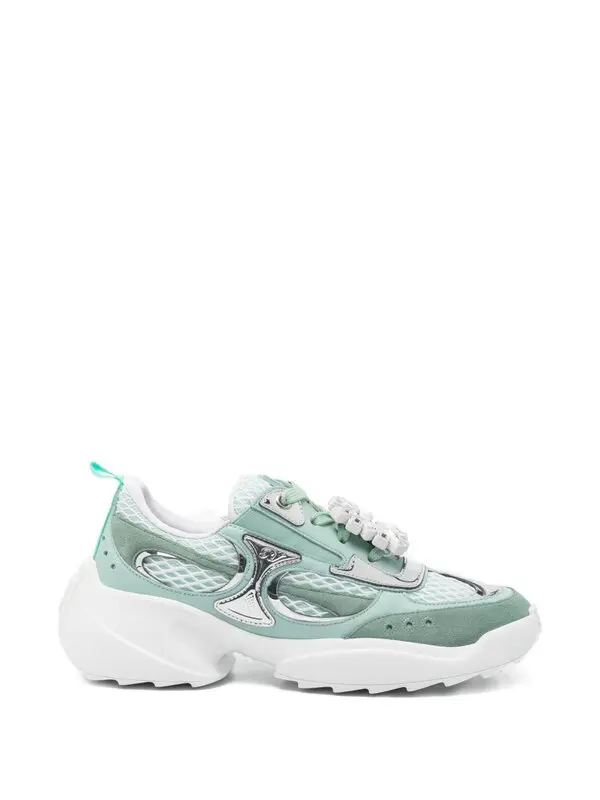 ROGER VIVIER Viv' On The Run Sneakers With Crystal Buckle - Multicolor