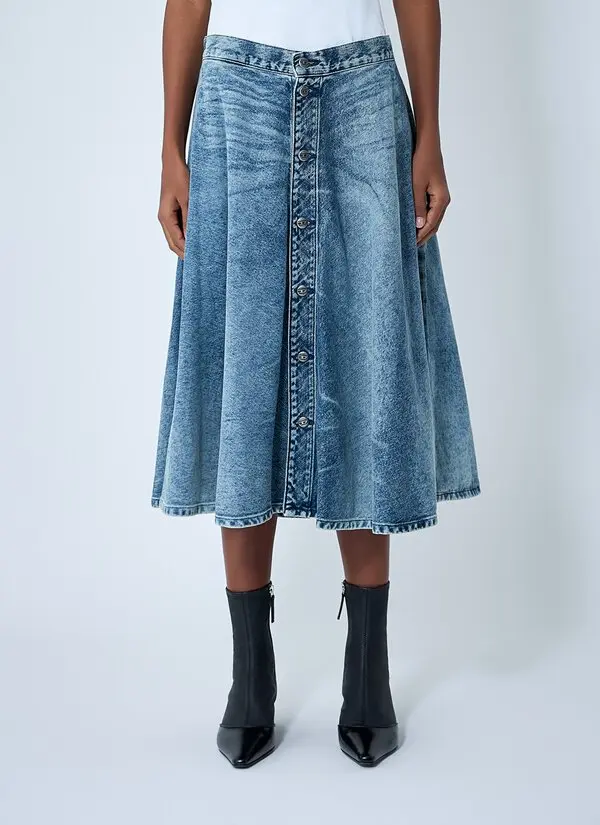 DIESEL® De-annet-fsh Midi Skirt - Blue