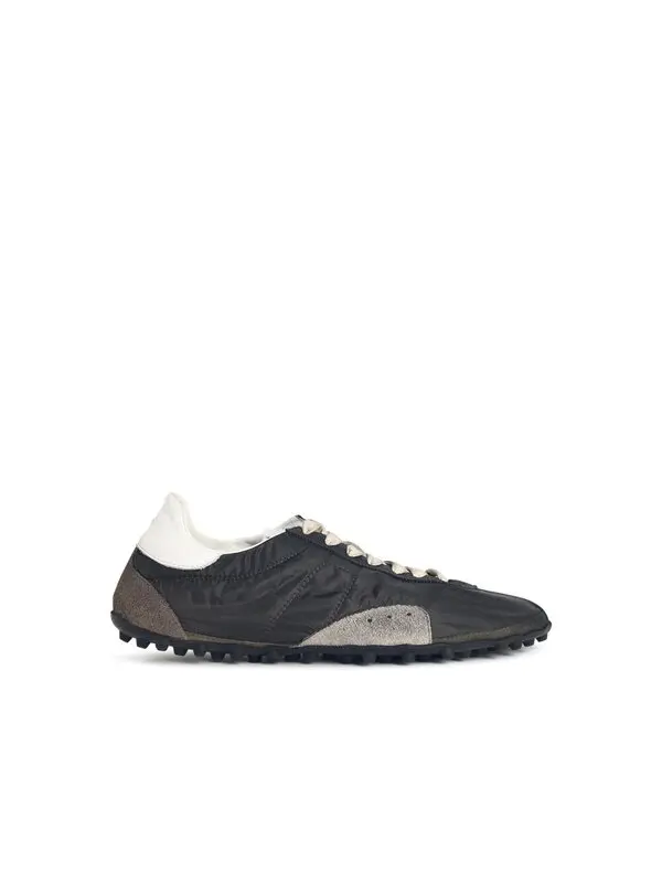 MAISON MARGIELA Leather And Fabric Sprinters - Black