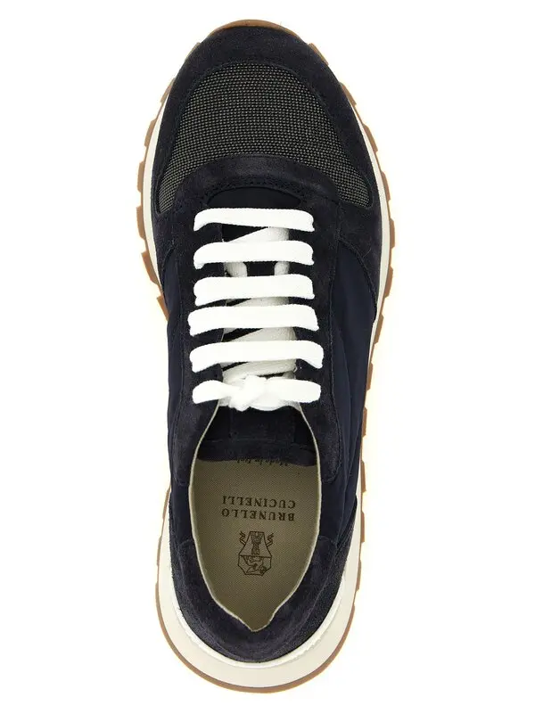 Brunello Cucinelli Active" Sneakers With Jewel Detailing - Blue