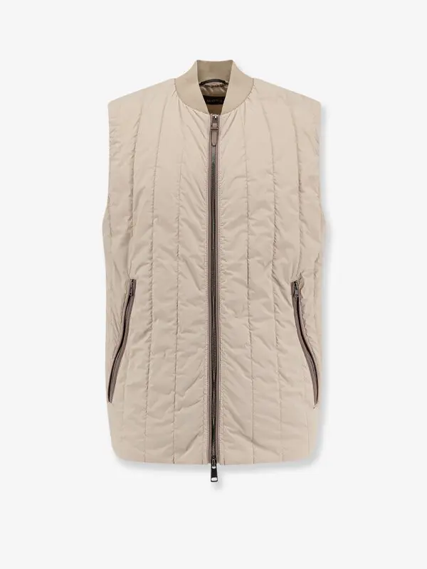 BOSS Quilted Sleeveless Jacket With Zip Closure