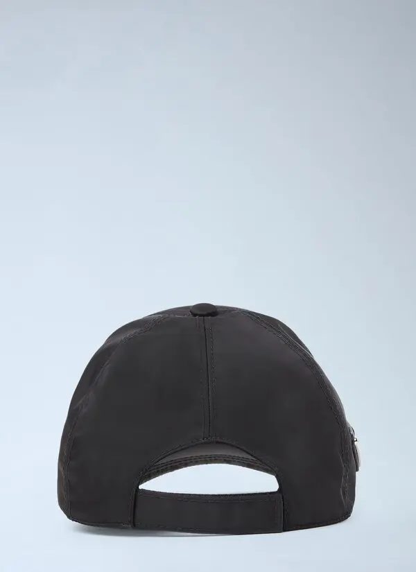 Prada Re-nylon Baseball Cap With Logo Plaque
